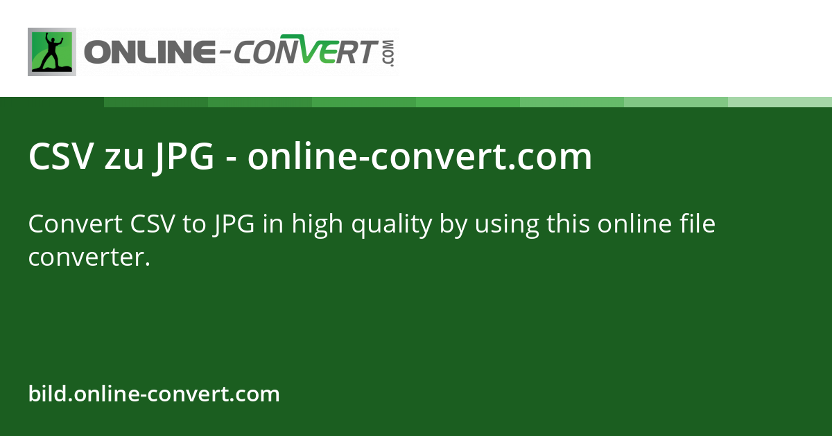 CSV bis JPG - online-convert.com